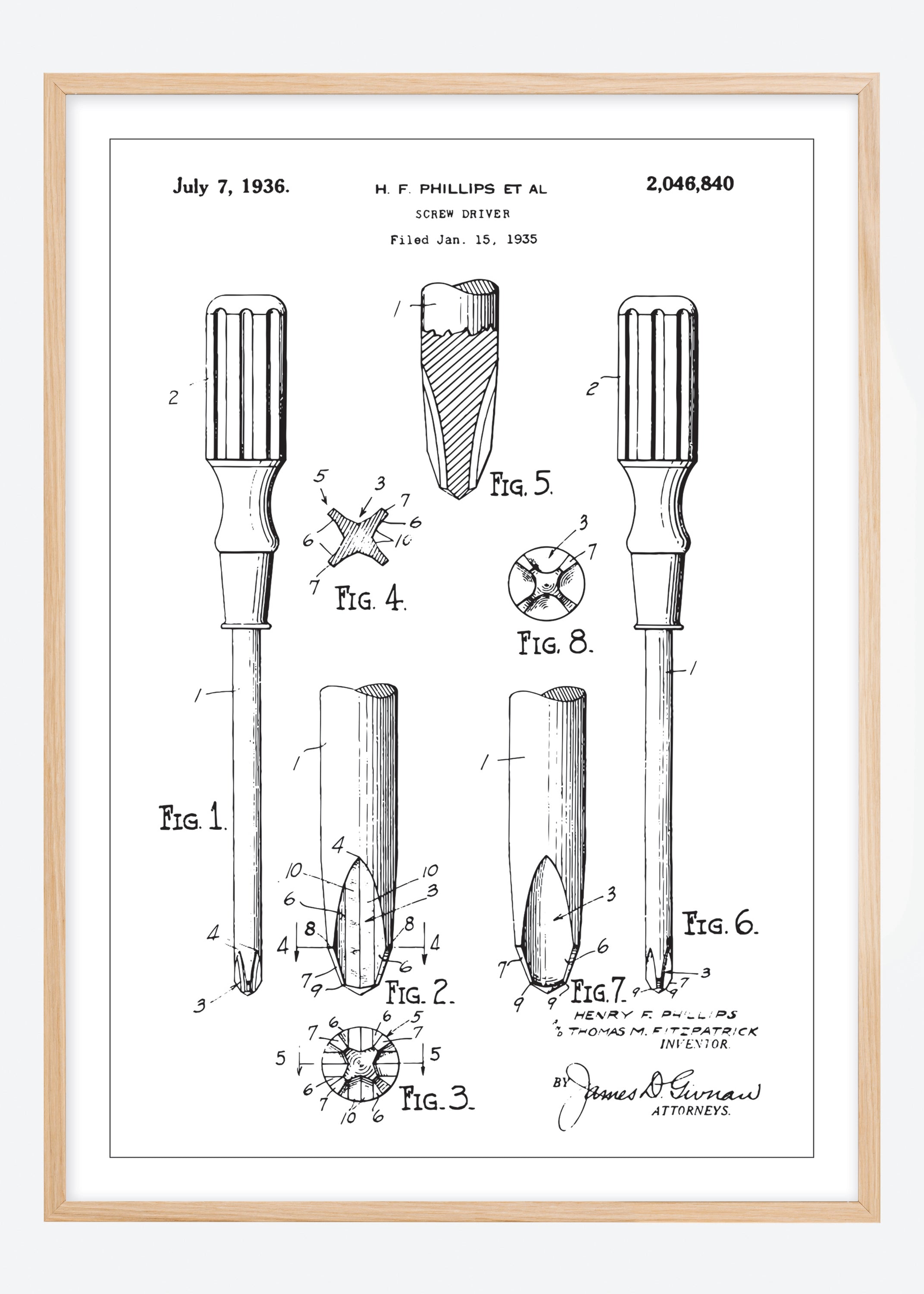 Patent drawing - Screwdriver Poster – BGA USA